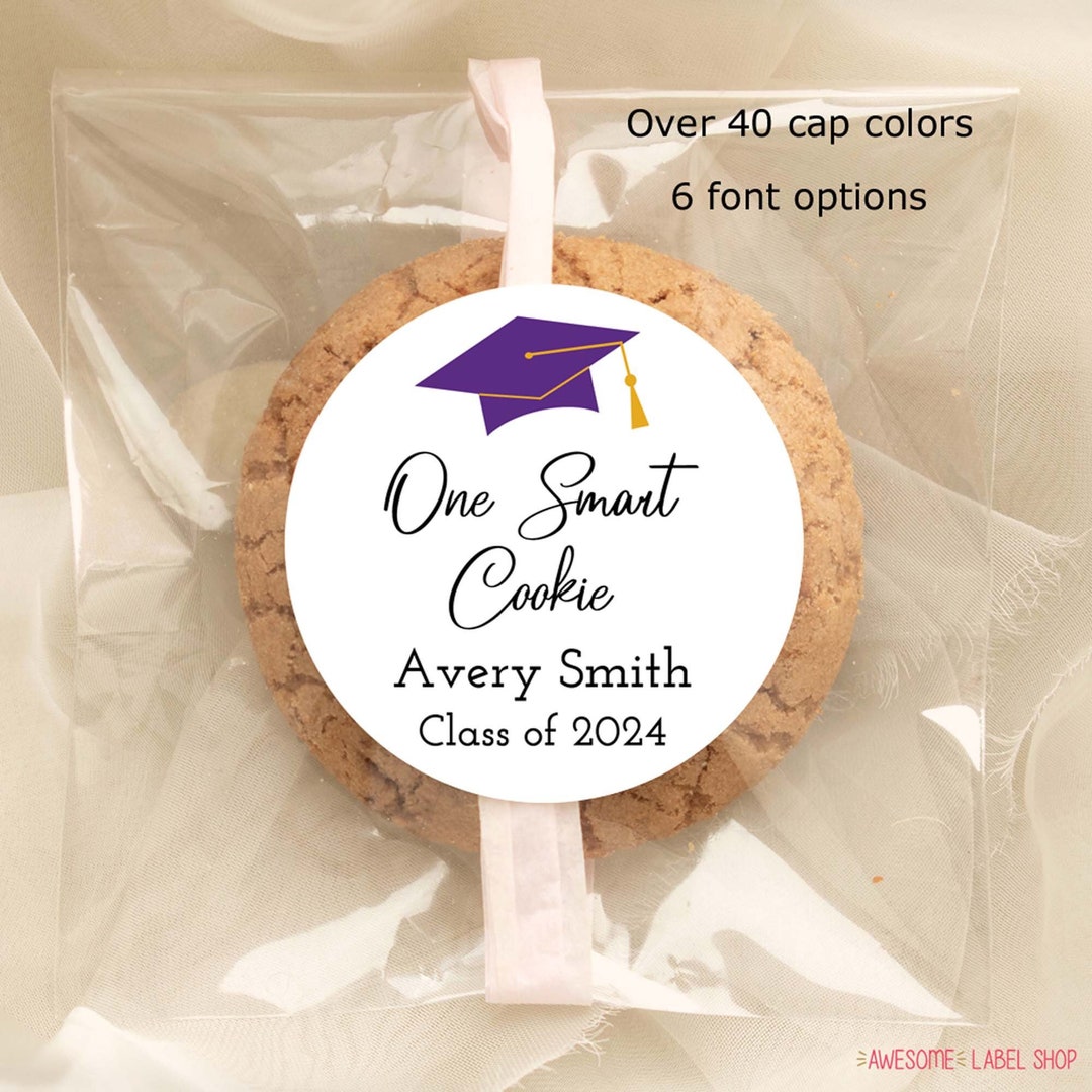 One Smart Cookie Sticker, Graduation Stickers 2024, Graduation Party ...