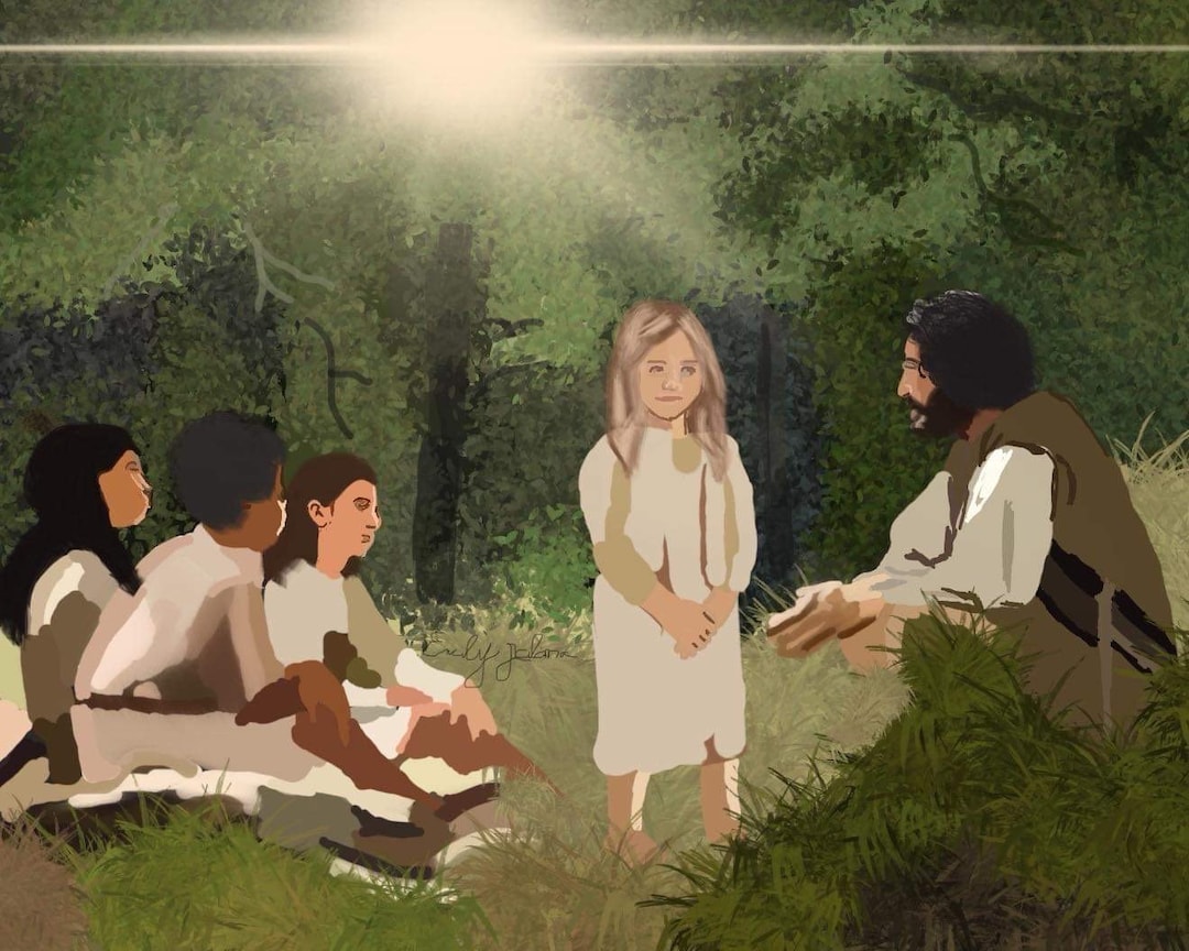 Christ and Children Painting - Etsy