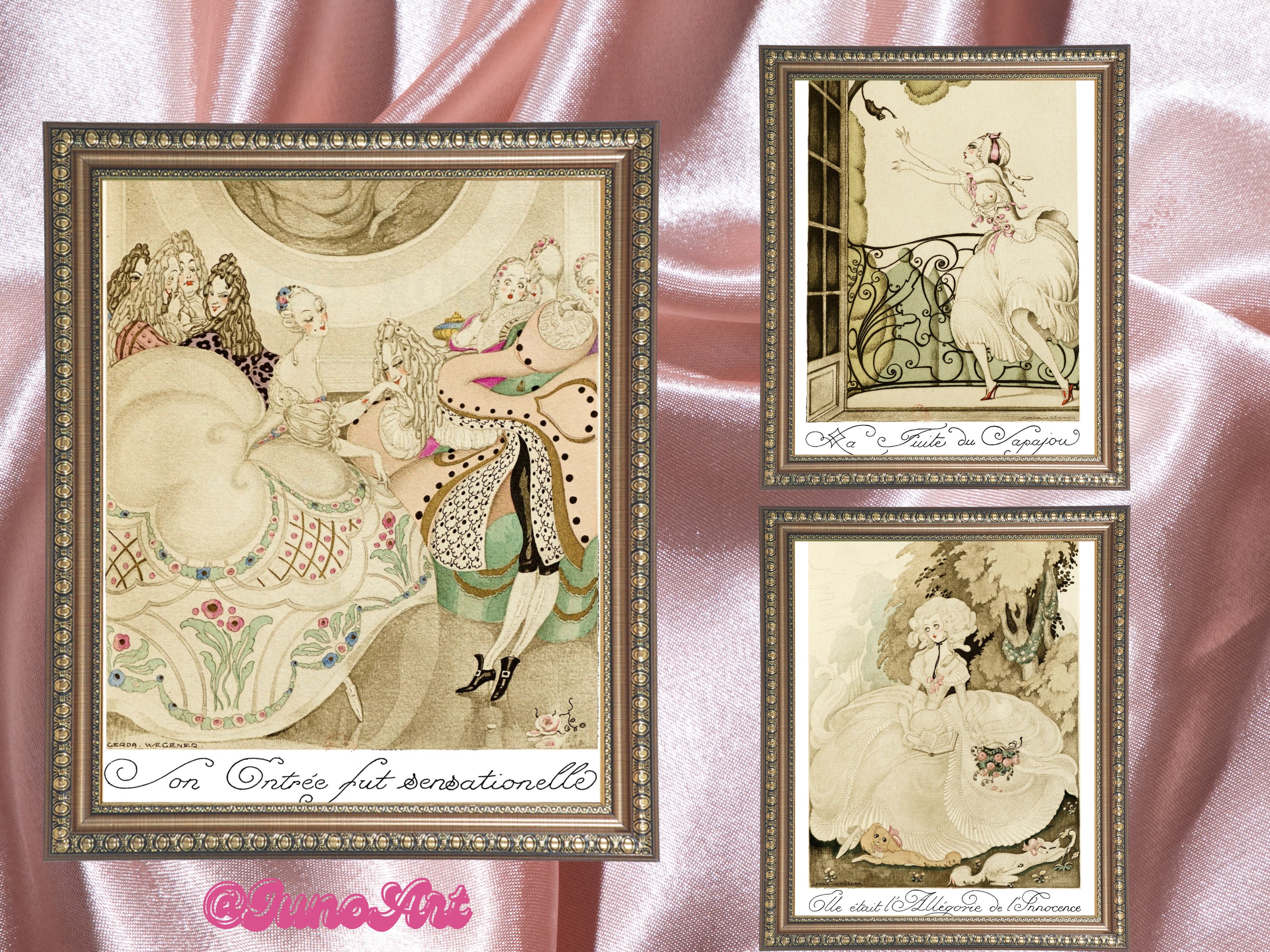 Set of 11 Danish Rococo Antique Prints, Digital Download, Printable ...