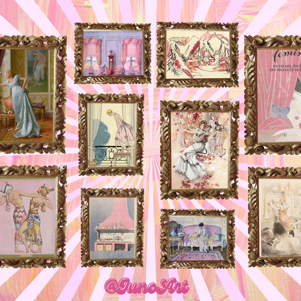 Pink Vintage Posters - Etsy