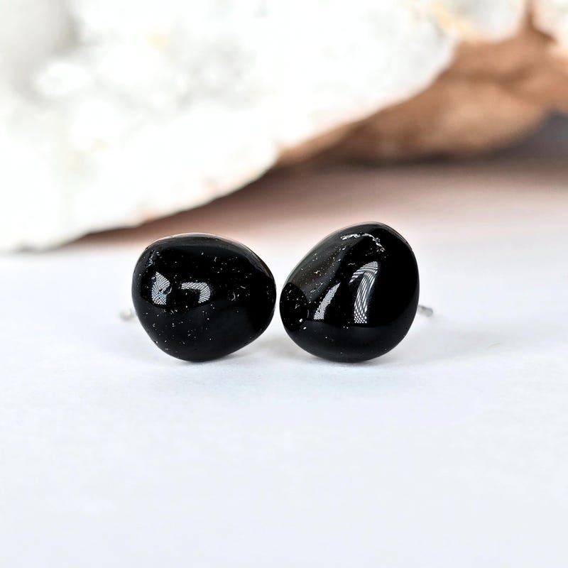Obsidian Earrings - Etsy