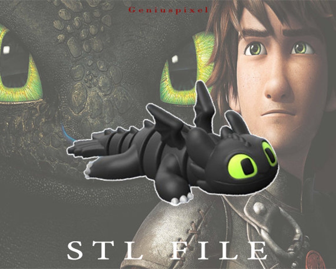 3D Printable Articulated Toothless Model: Ideal for - Etsy