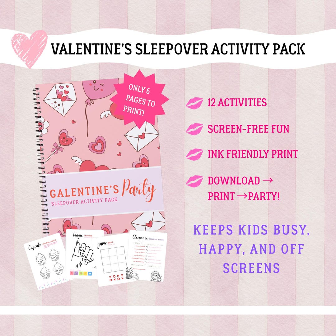 Valentine Activity Book for Girls – Games & Activities (ages 6–10 ...