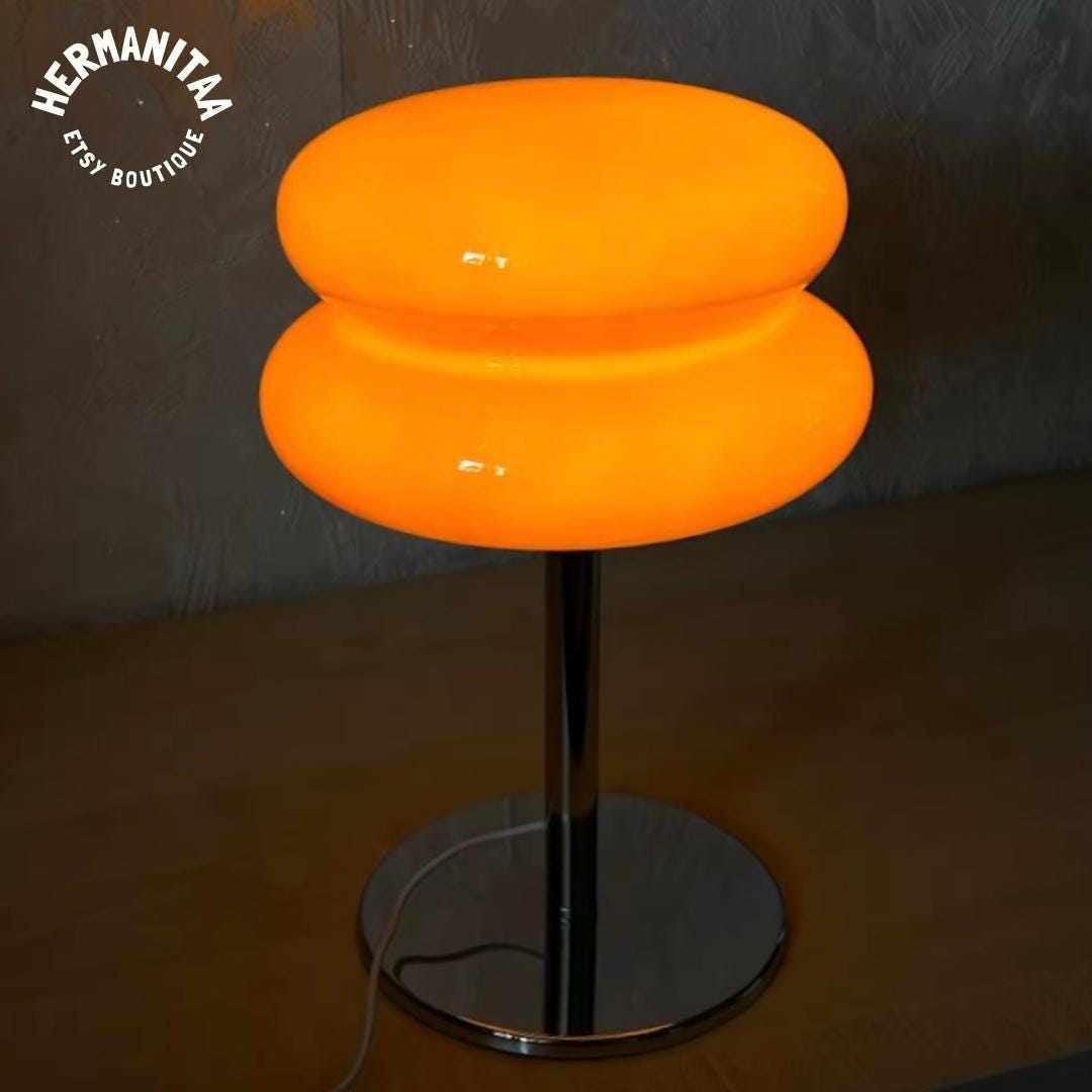Glass Macaron Table Lamp - Living Room Lamp - Bedside Lamp - Desk Light ...