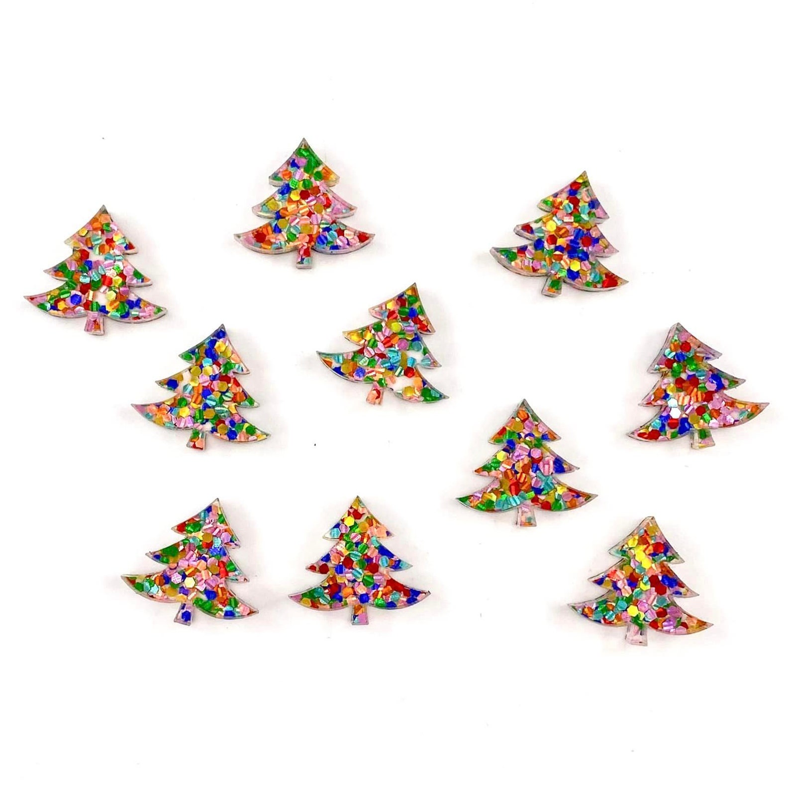 Daisy Glitter Swoopy Tree Acrylic Blanks - DIY Christmas Jewelry ...