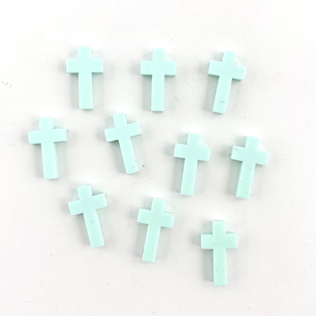 Small Pastel Mint Acrylic Cross Blanks - DIY Jewelry - Easter Blanks ...