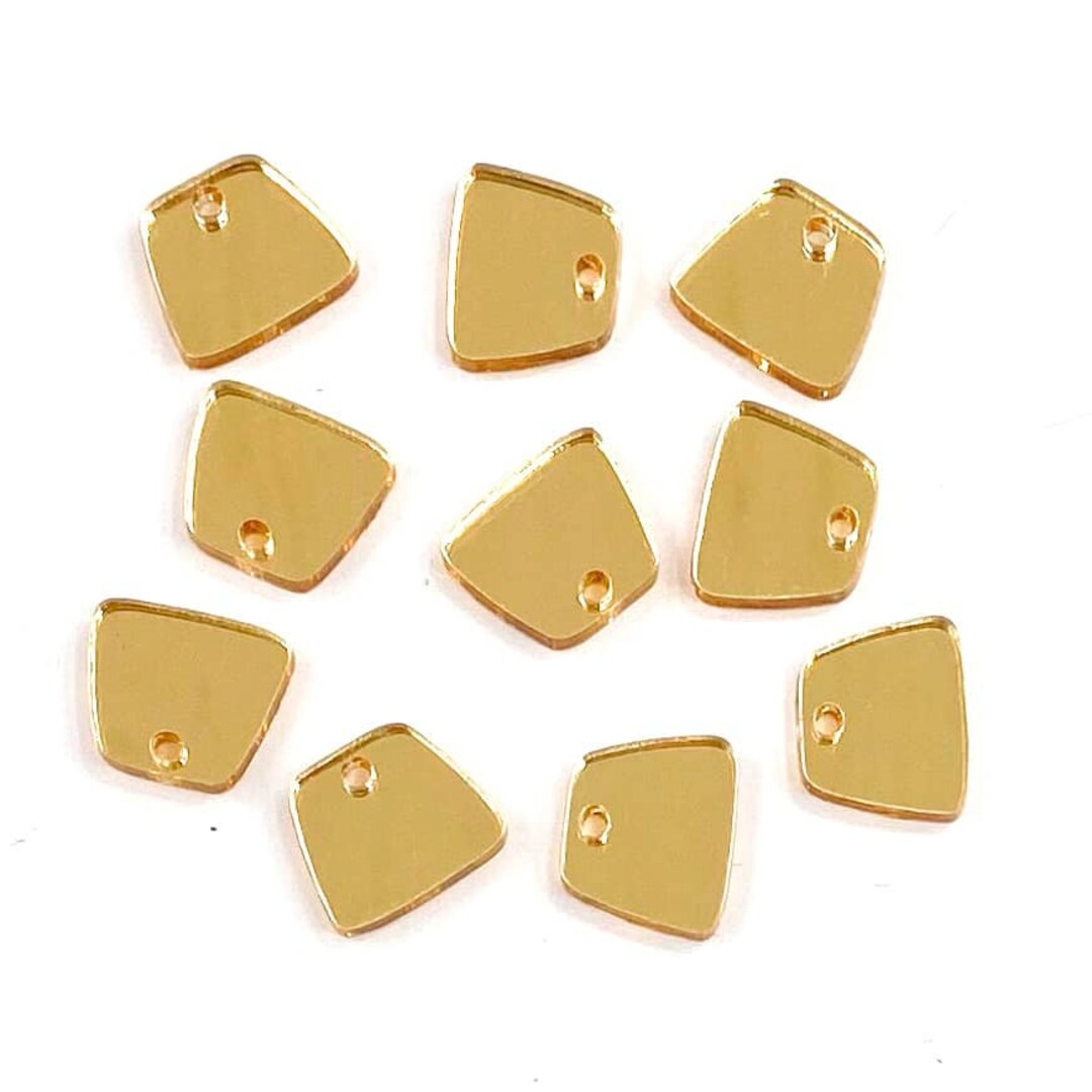 Mirror Gold Trapezoid Acrylic Connectors: DIY Earring Findings - Etsy