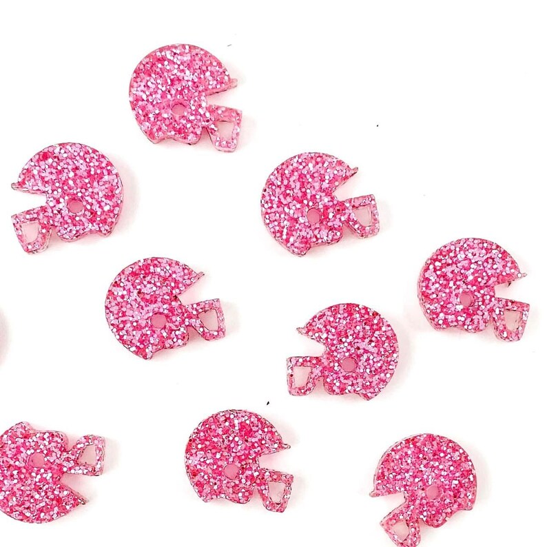 Pink Glitter Acrylic Football Helmet Blanks, DIY Breast Cancer ...