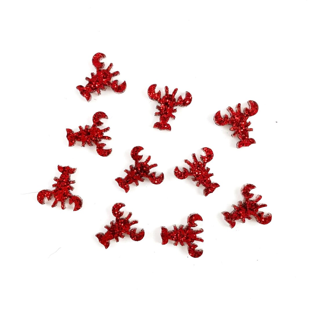 Red Glitter Crawfish Acrylic Blanks-diy Earrings-acrylic Jewelry Blanks ...