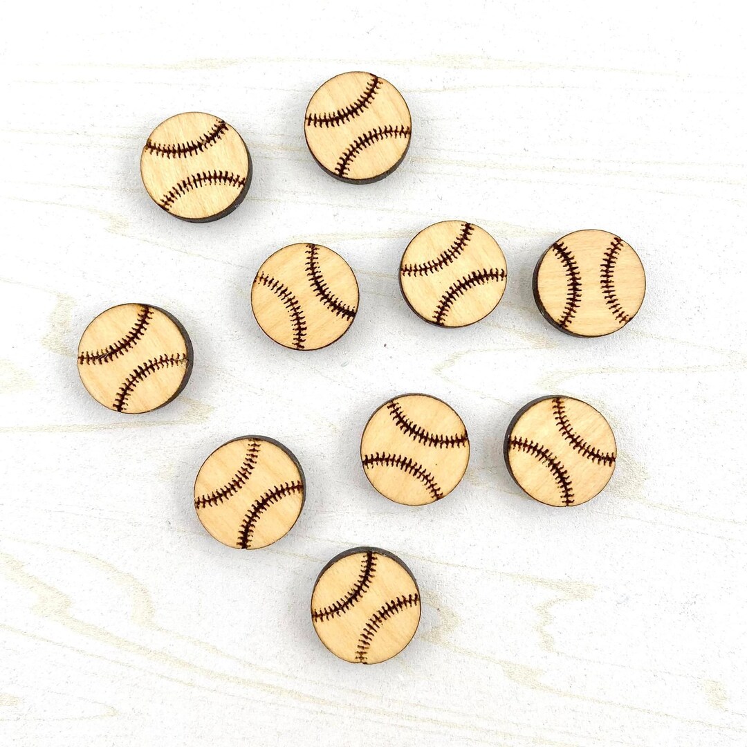 Wood Engraved Baseball & Softball Blanks, DIY Earrings, Jewelry Blanks ...