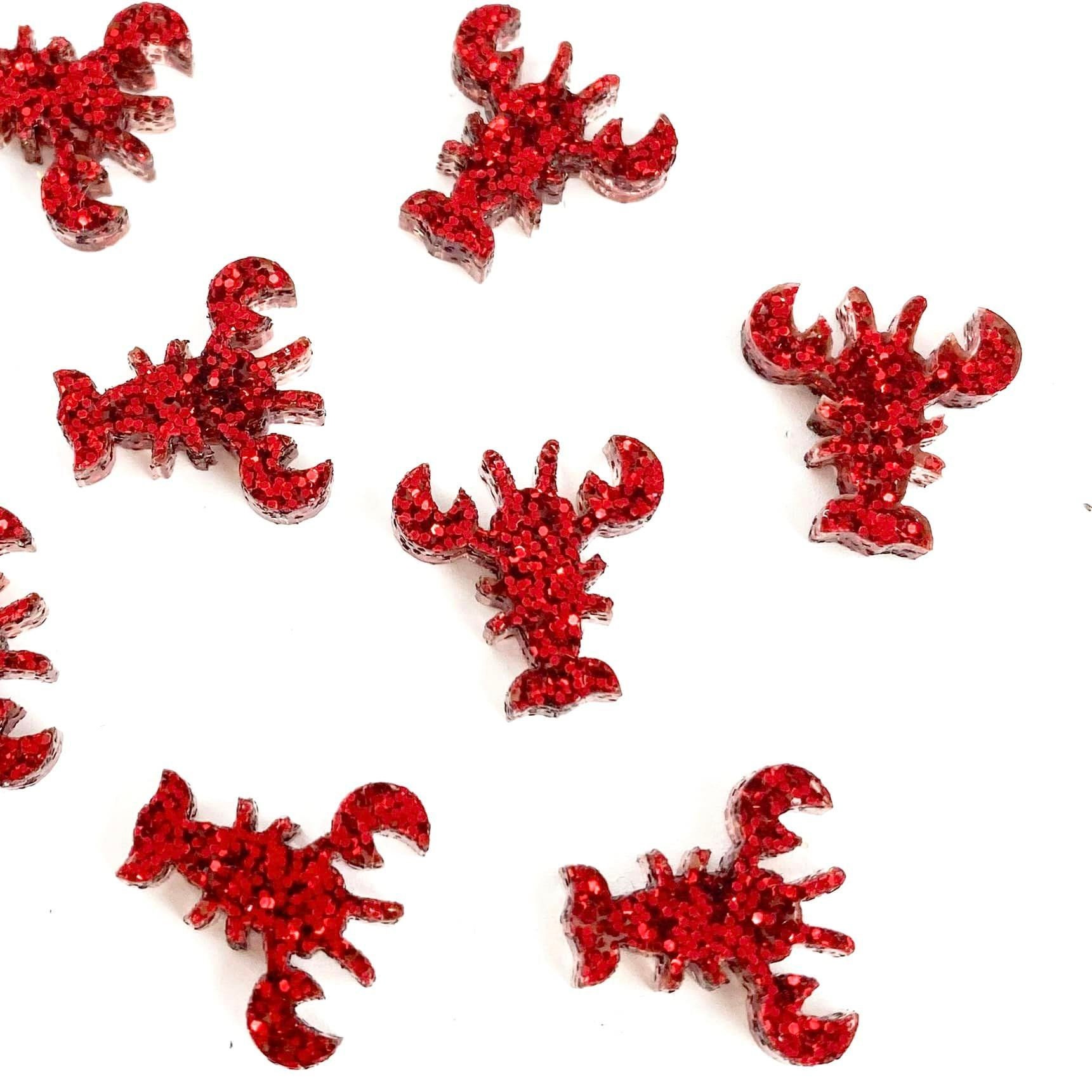 Red Glitter Crawfish Acrylic Blanks-diy Earrings-acrylic Jewelry Blanks ...