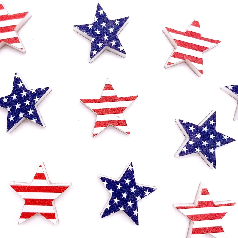 Stars & Stripes Acrylic Star Blanks, DIY Patriotic 4th of July Earrings ...