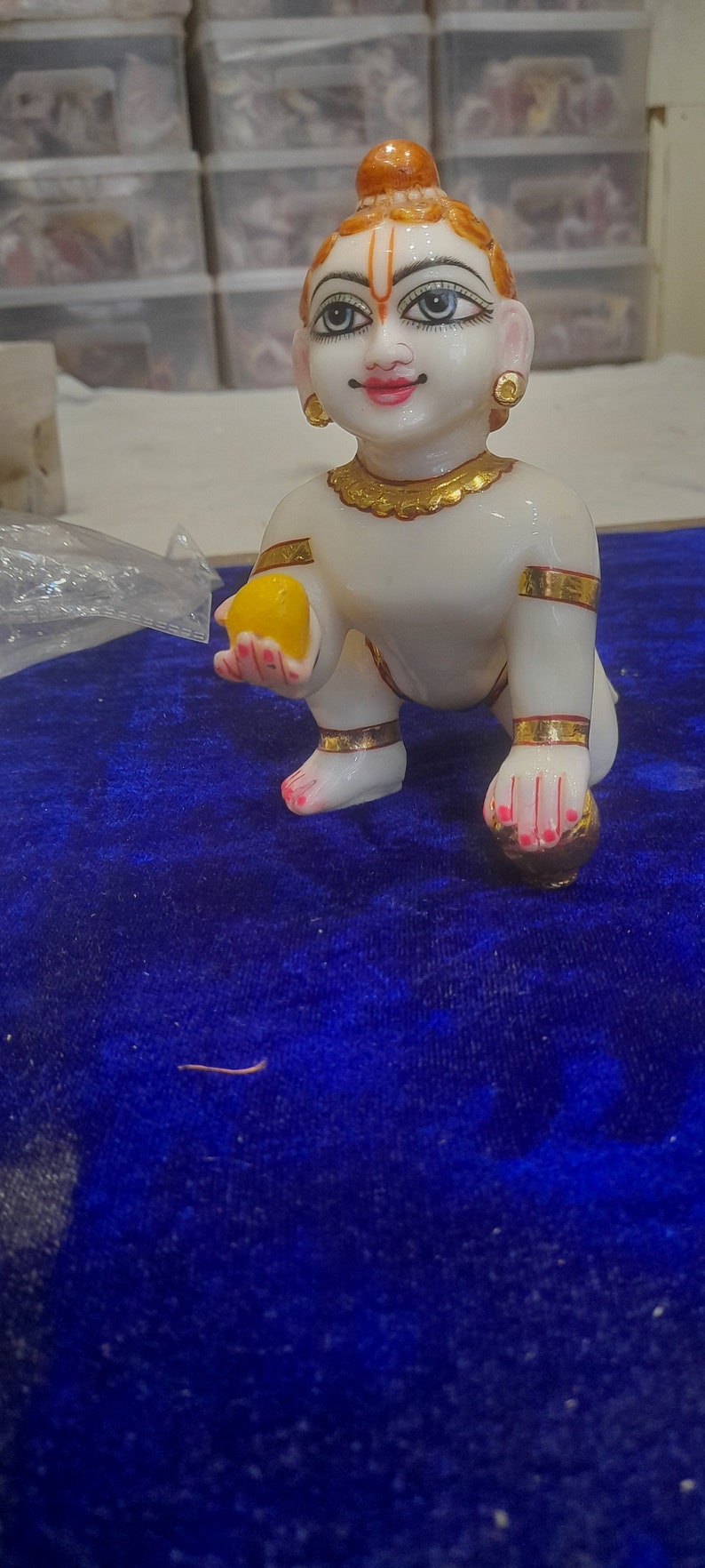 Marble Dust Laddu Gopal Kanha Ji Statue Murti Bal,gopal Idol for Size 6 ...