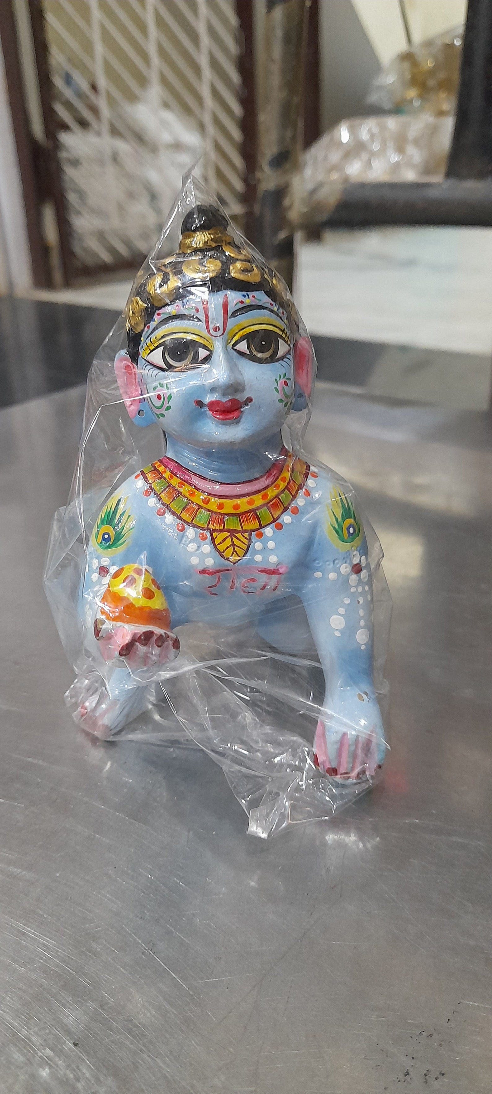 6 Number /17cm Laddu Gopal , Multicolor Handmade Special Coloring Laddu ...