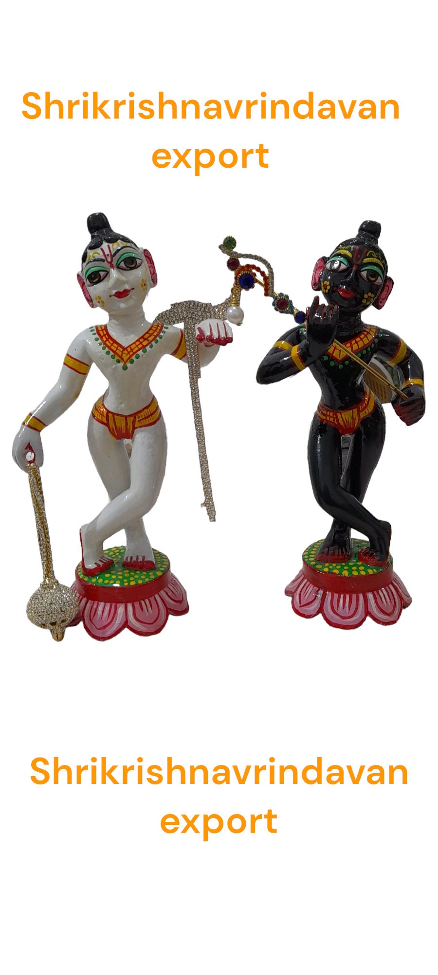 6inch/13cm Krishn Balram , Sri Krishna Culture-large Standing Krishna ...