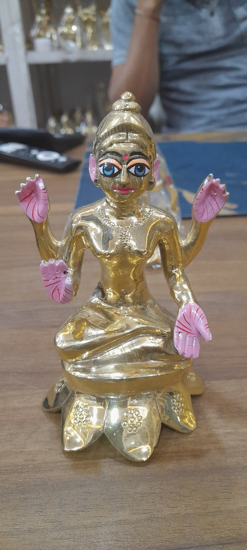 Mahalaxmi, Sitting on Lotus 5inch/12cm,lakshmi Mata Murti,dhana Laxmi ...