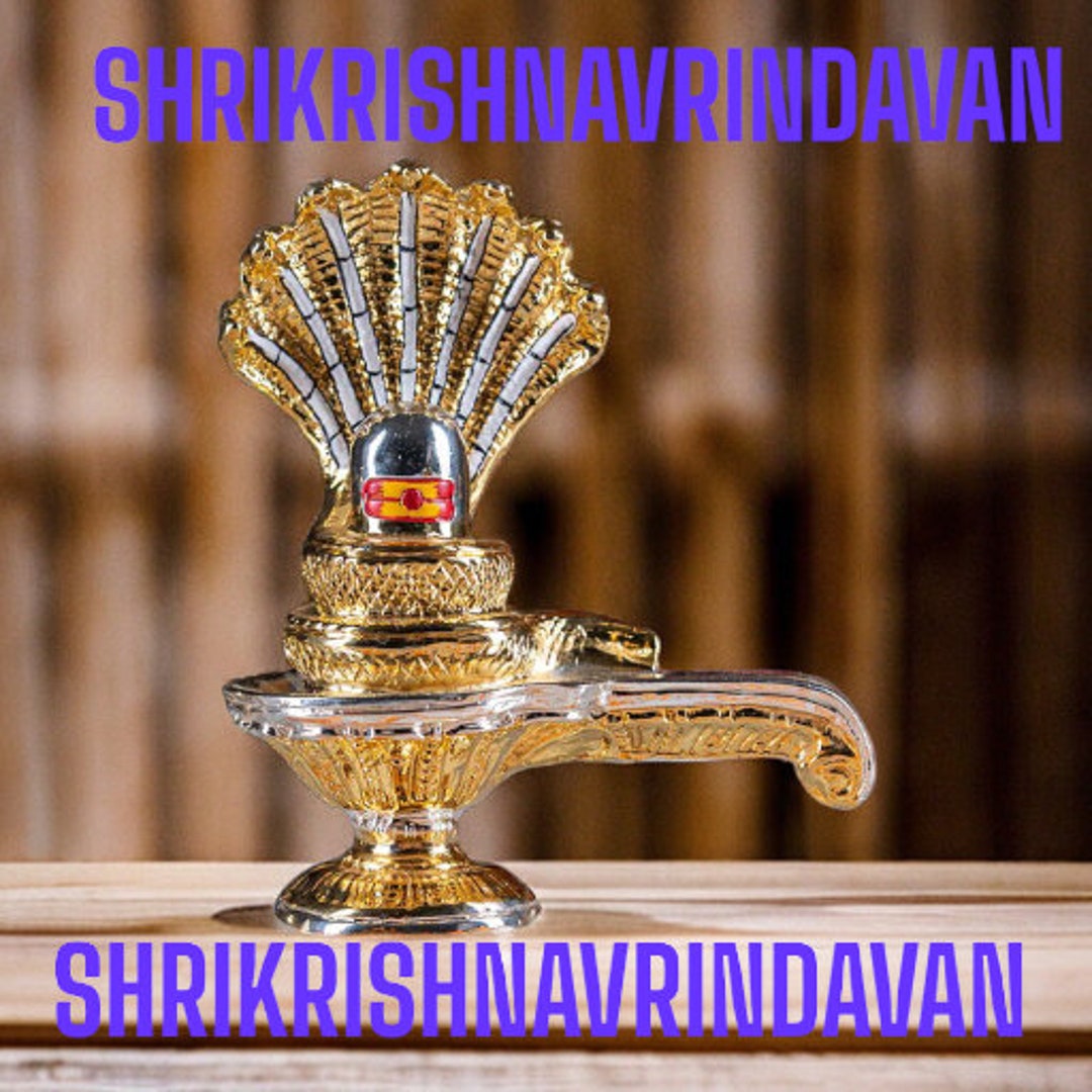 Gold and Silver Coated Shivling - Auspicious Symbolic Idol of Lord ...