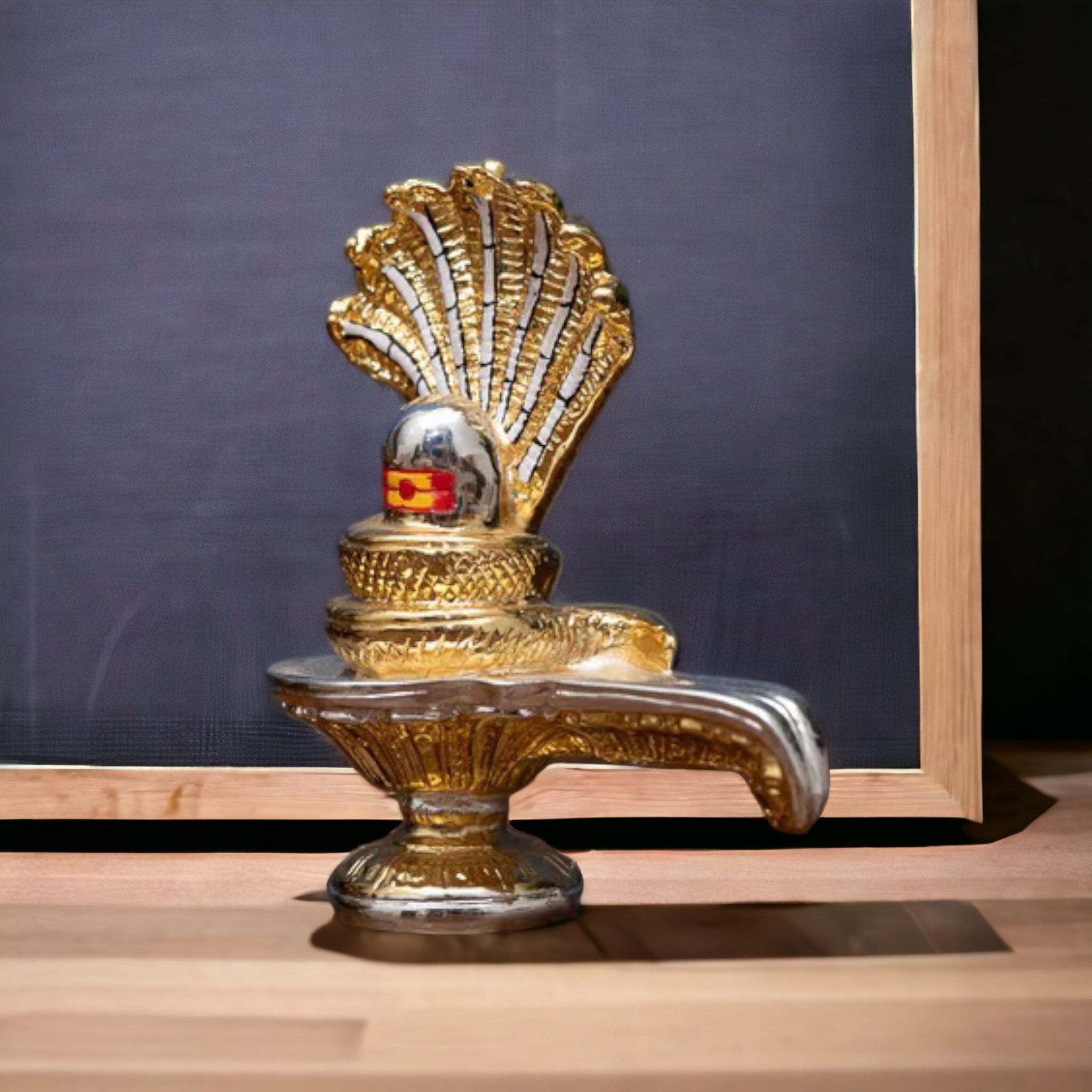 Gold and Silver Coated Shivling Auspicious Symbolic Idol of - Etsy