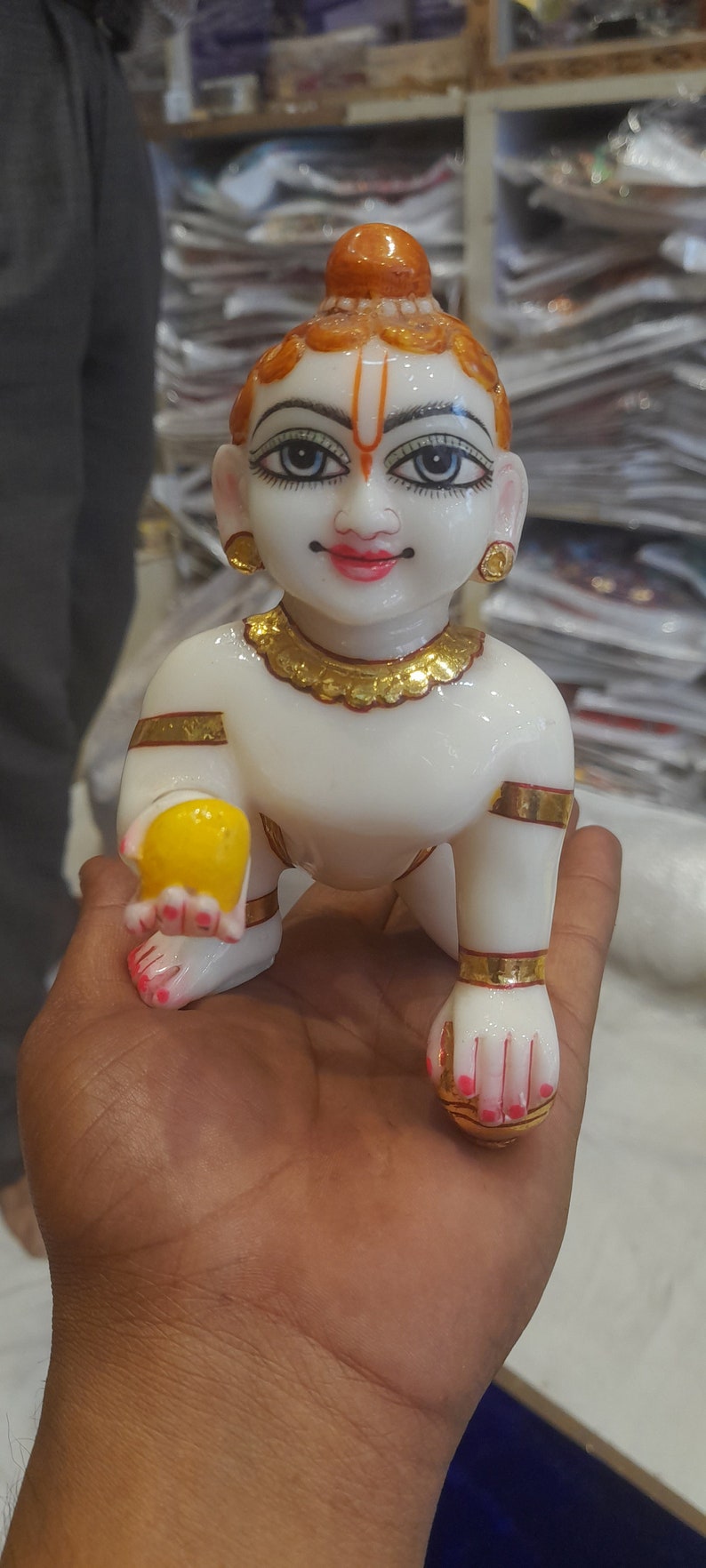 Marble Dust Laddu Gopal Kanha Ji Statue Murti Bal,gopal Idol for Size 6 ...