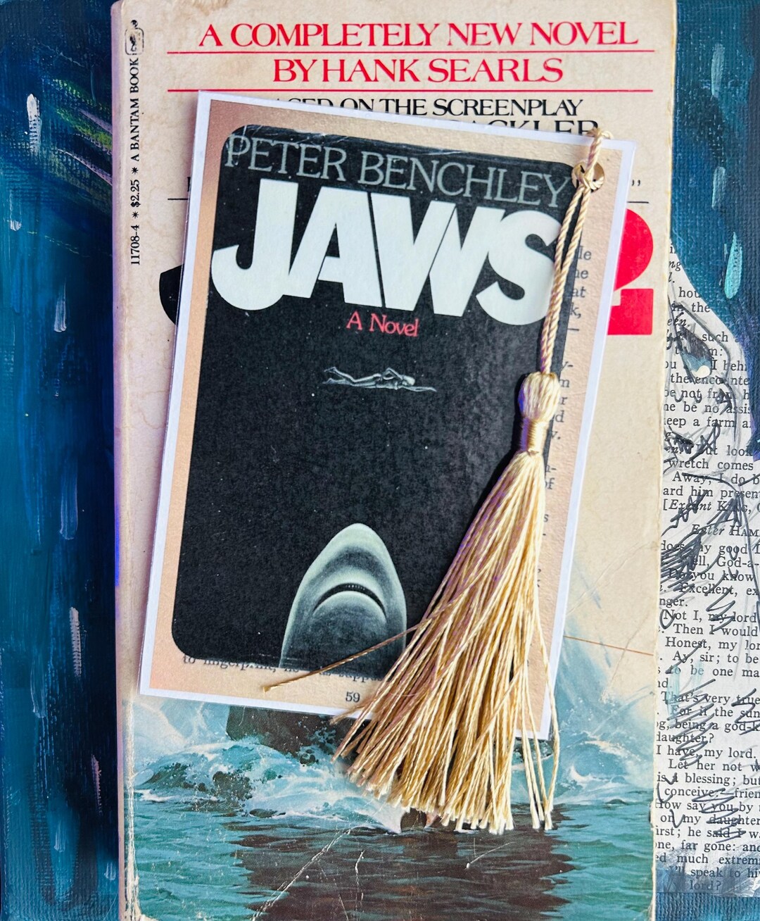 Jaws Vintage Style Original Book Cover Art Bookmark Jaws Fan Were Gonna ...