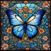 Stained Glass Butterfly Printable PNG Clipart, Printable Digital Wall ...