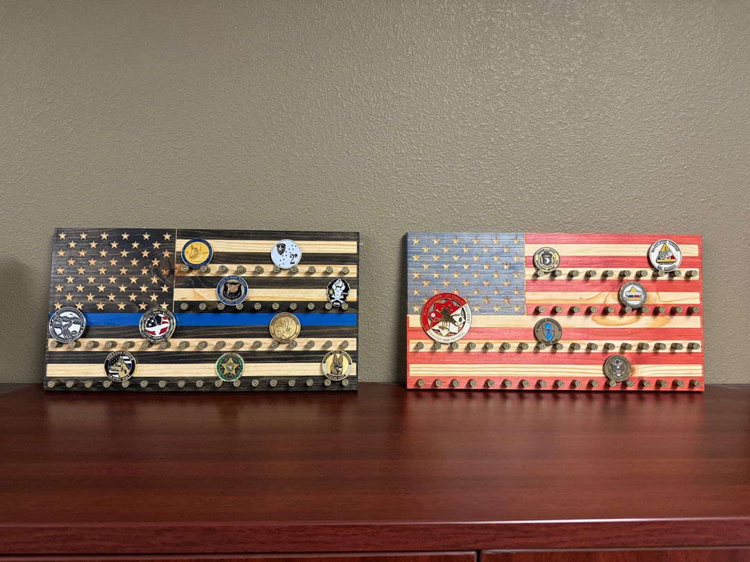 26 Challenge Coin Holder Flag - Etsy