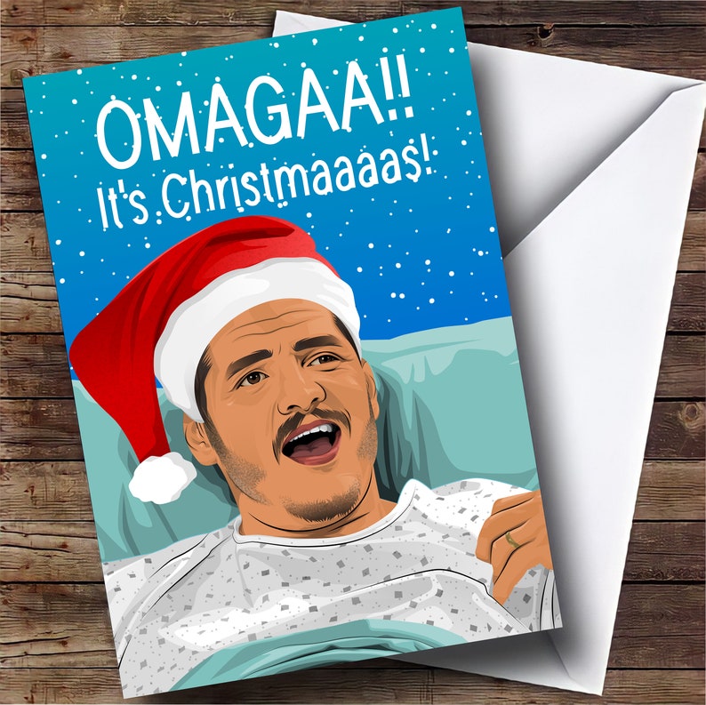 A5 Pedro Pascal Christmas Card - Etsy
