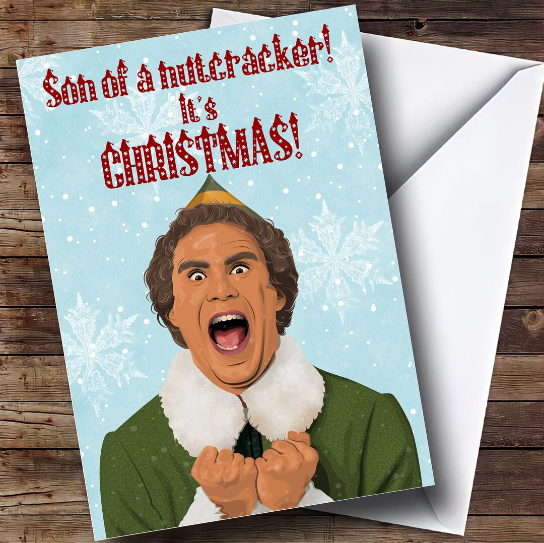 Buddy The Elf Christmas Card Etsy