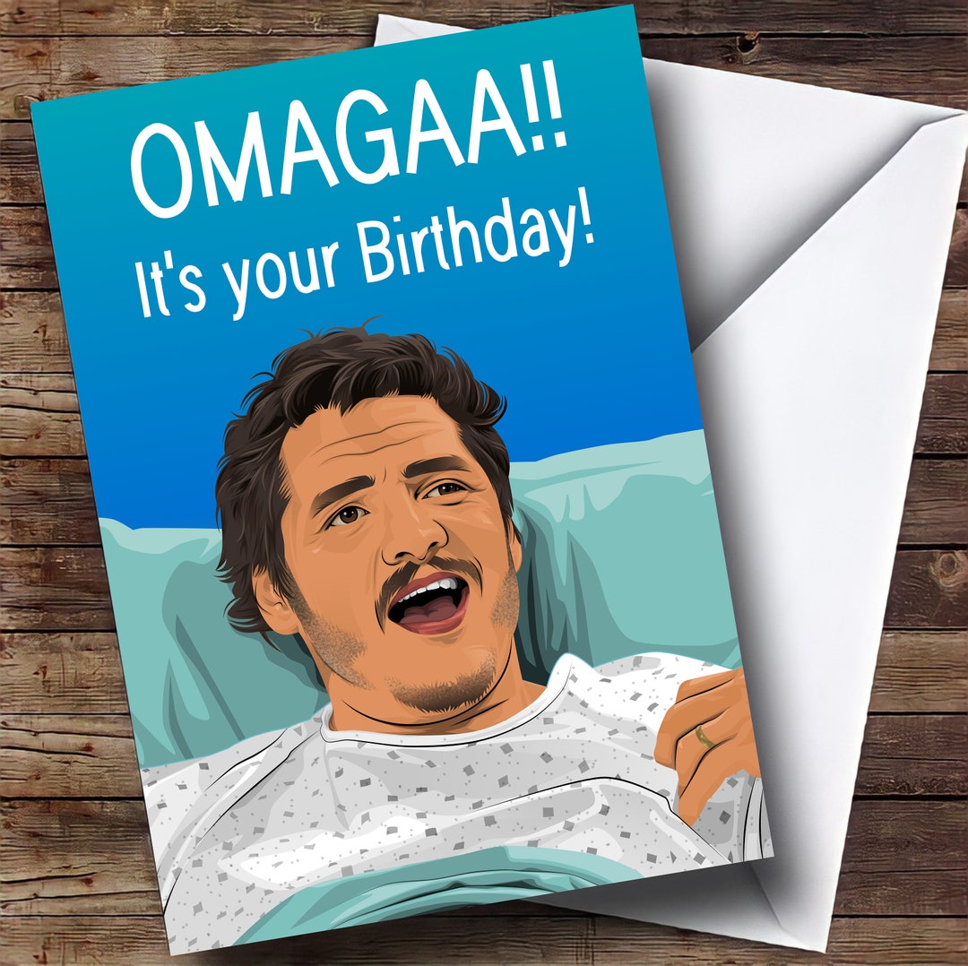 A5 Pedro Pascal Birthday Card - Etsy