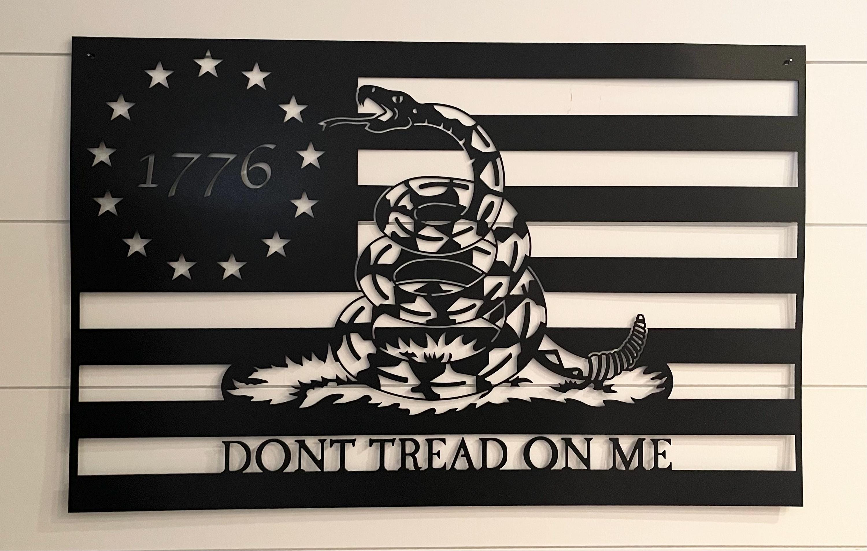 24"x15" Don't Tread on Me, Steel Snake Flags - Etsy