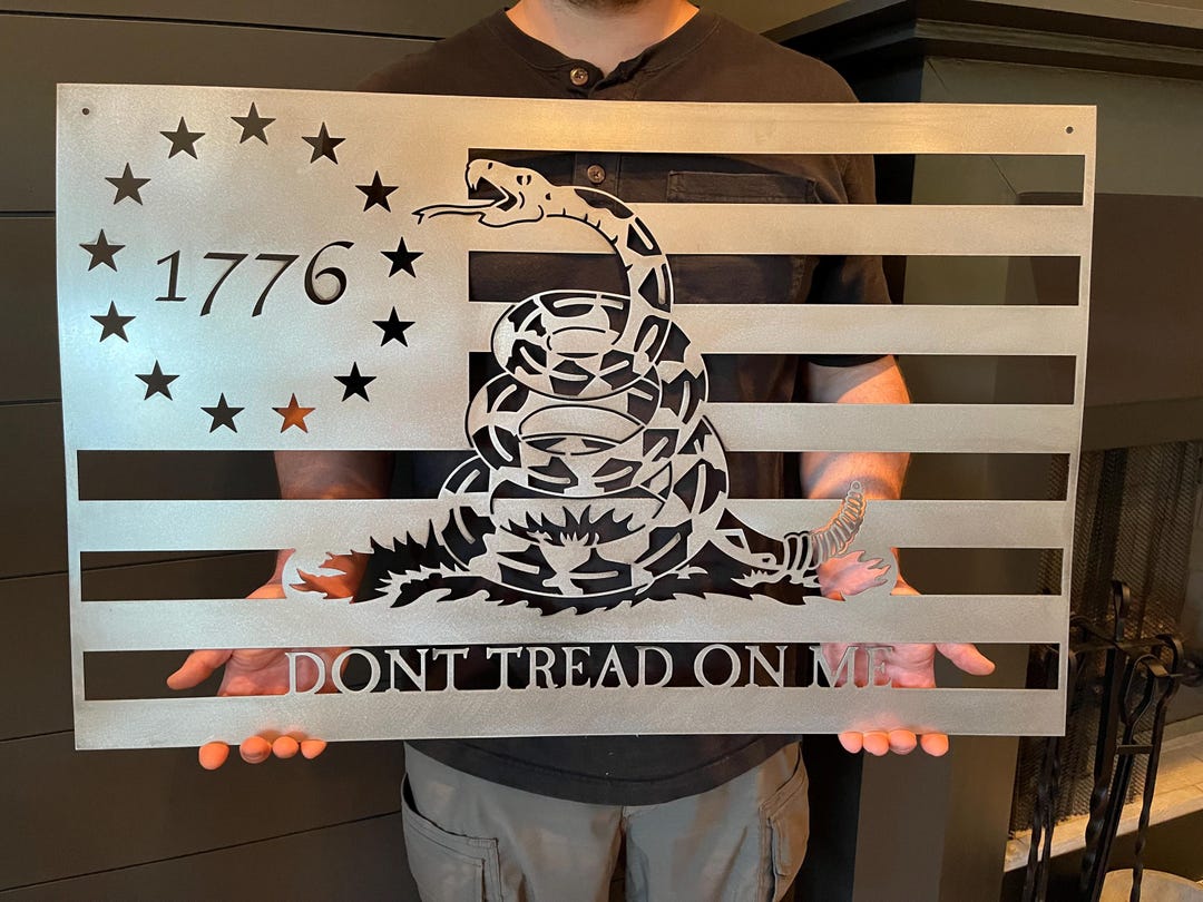 33"x21" Don't Tread on Me, Steel Snake Flags - Etsy