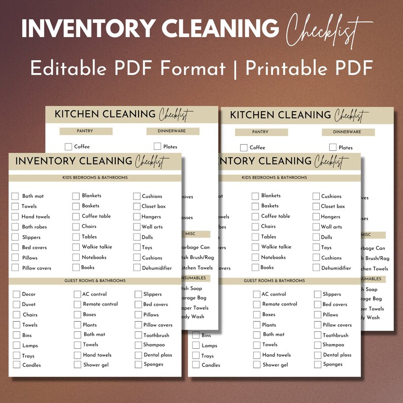 Airbnb Inventory Checklist Template Editable Airbnb Essential - Etsy