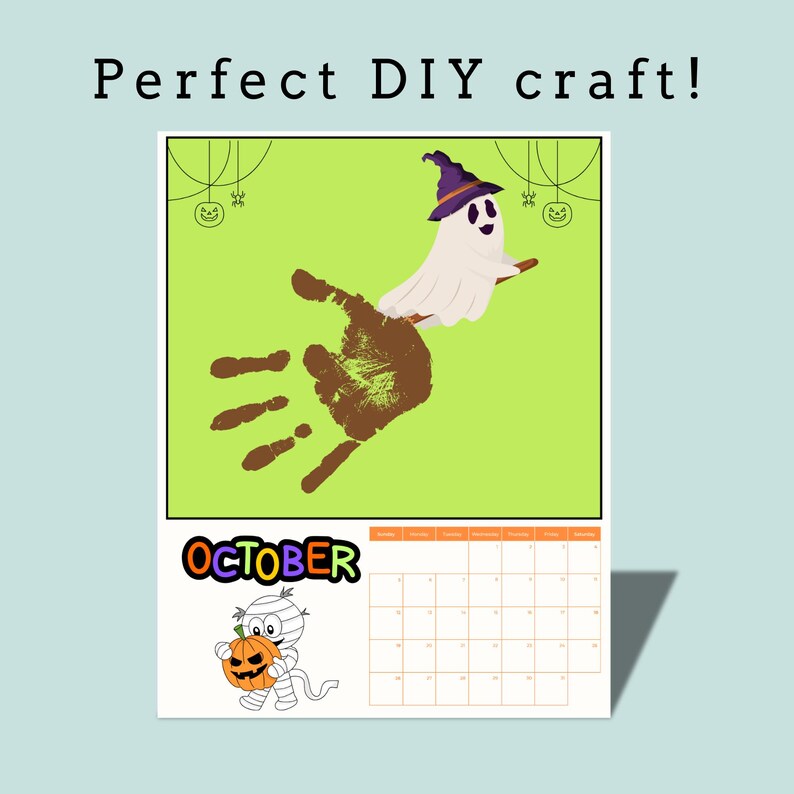 Handprint Calendar 2025, 2025 Handprint Footprint Calendar Craft ...