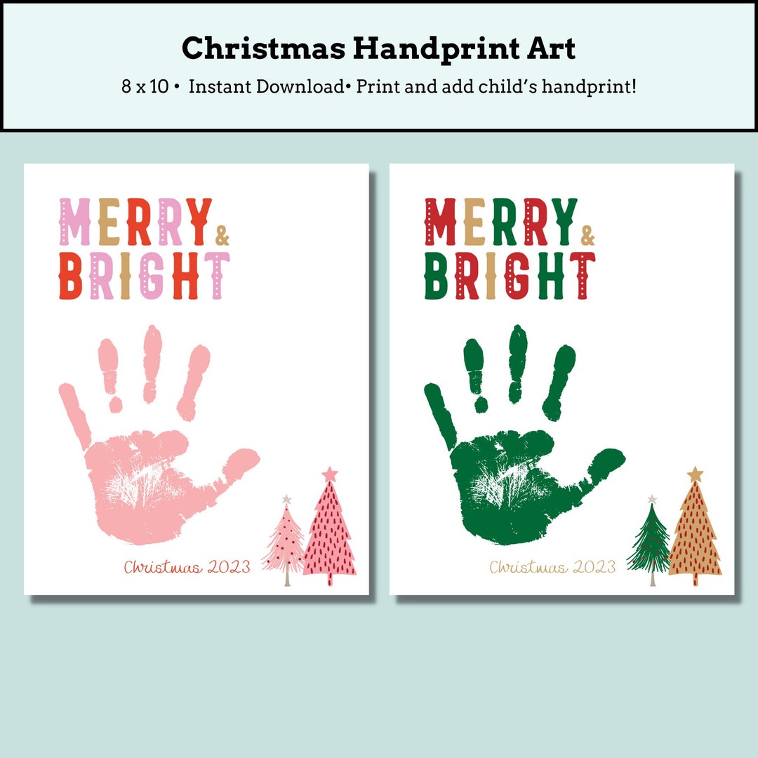Christmas Crafts, Handprint Art, Kids Handprint Art, Christmas Gift ...