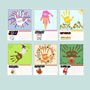 Handprint Calendar 2025, 2025 Handprint Footprint Calendar Craft ...