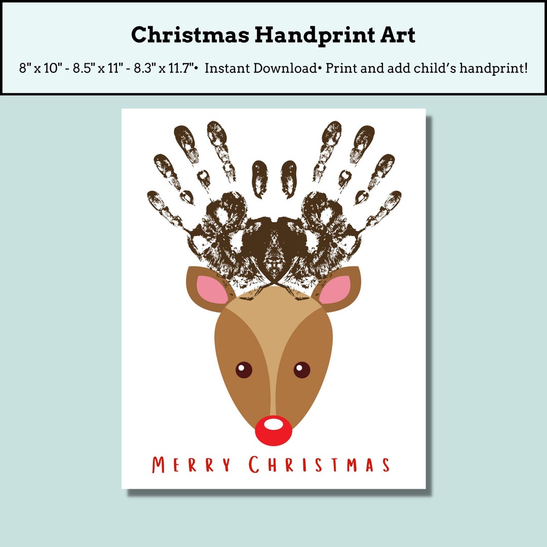 Christmas Crafts, Handprint Art, Kids Handprint Art, Christmas Gift ...