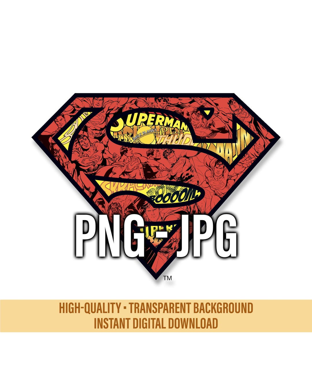 Super Hero PNG JPG | Superhero Logo Clipart | Digital Download Files - Etsy