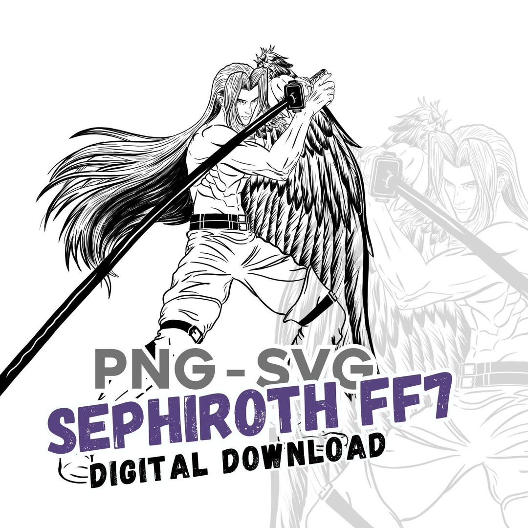 Final Fantasy 7 | Sephiroth FF7 Svg File | Cricut & Silhouette Cut ...