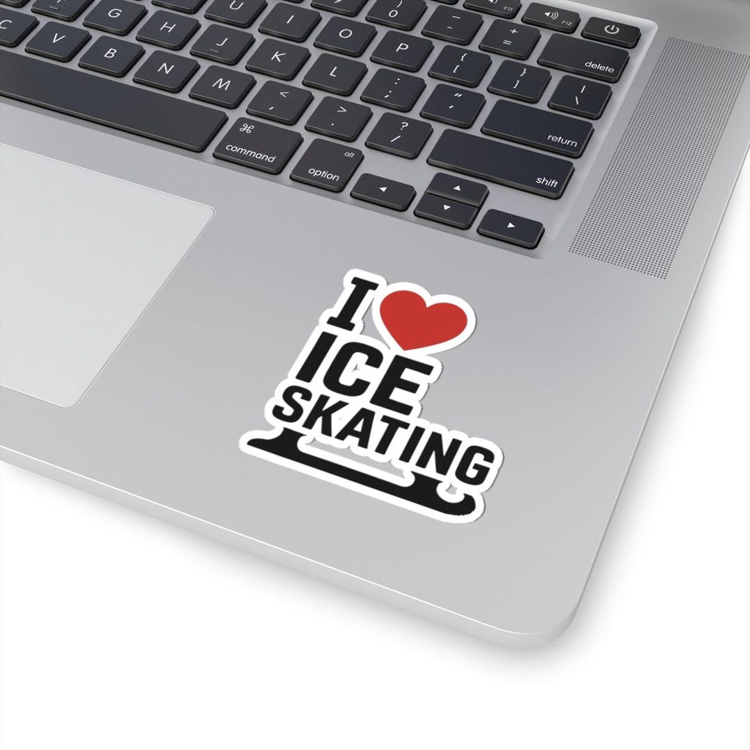 Ice Skate Snowflake Sticker: Winter Sports Decal - Etsy