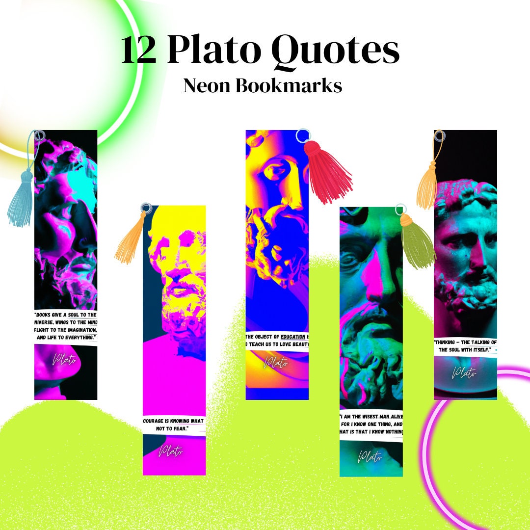 12 Plato Digital Bookmark, Philosophy Bookmark, Philosophy Digital ...