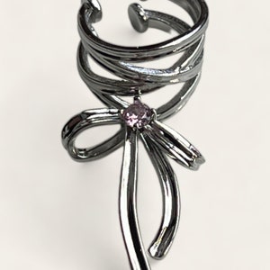 Ribbon Bow Ear Cuff - Etsy