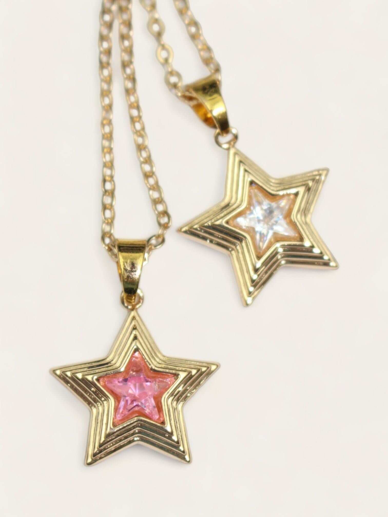 Pink Star Necklace - Etsy