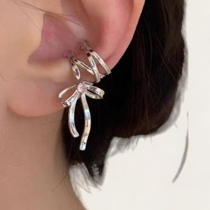 Ribbon Bow Ear Cuff - Etsy