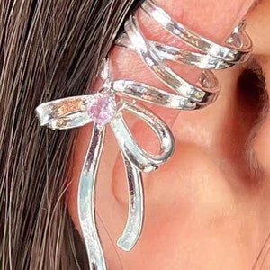 Ribbon Bow Ear Cuff - Etsy