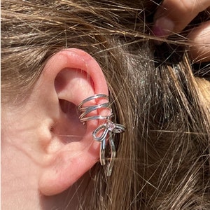 Ribbon Bow Ear Cuff - Etsy
