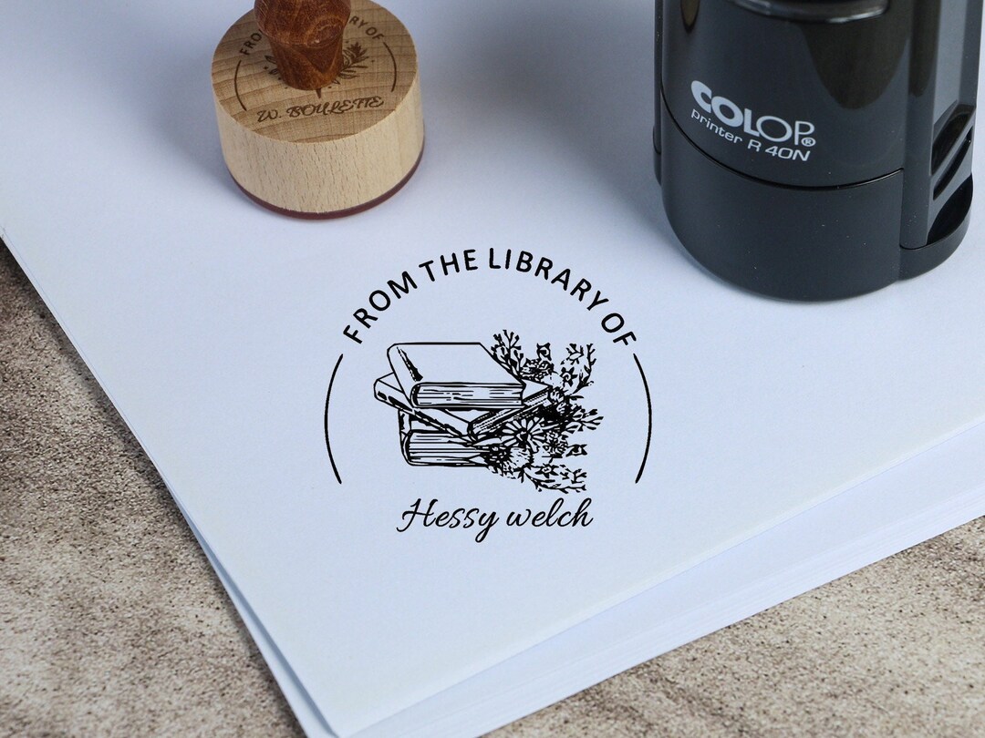 BOOK STAMP Personalized Book Stamp Self Inking Library - Etsy Canada