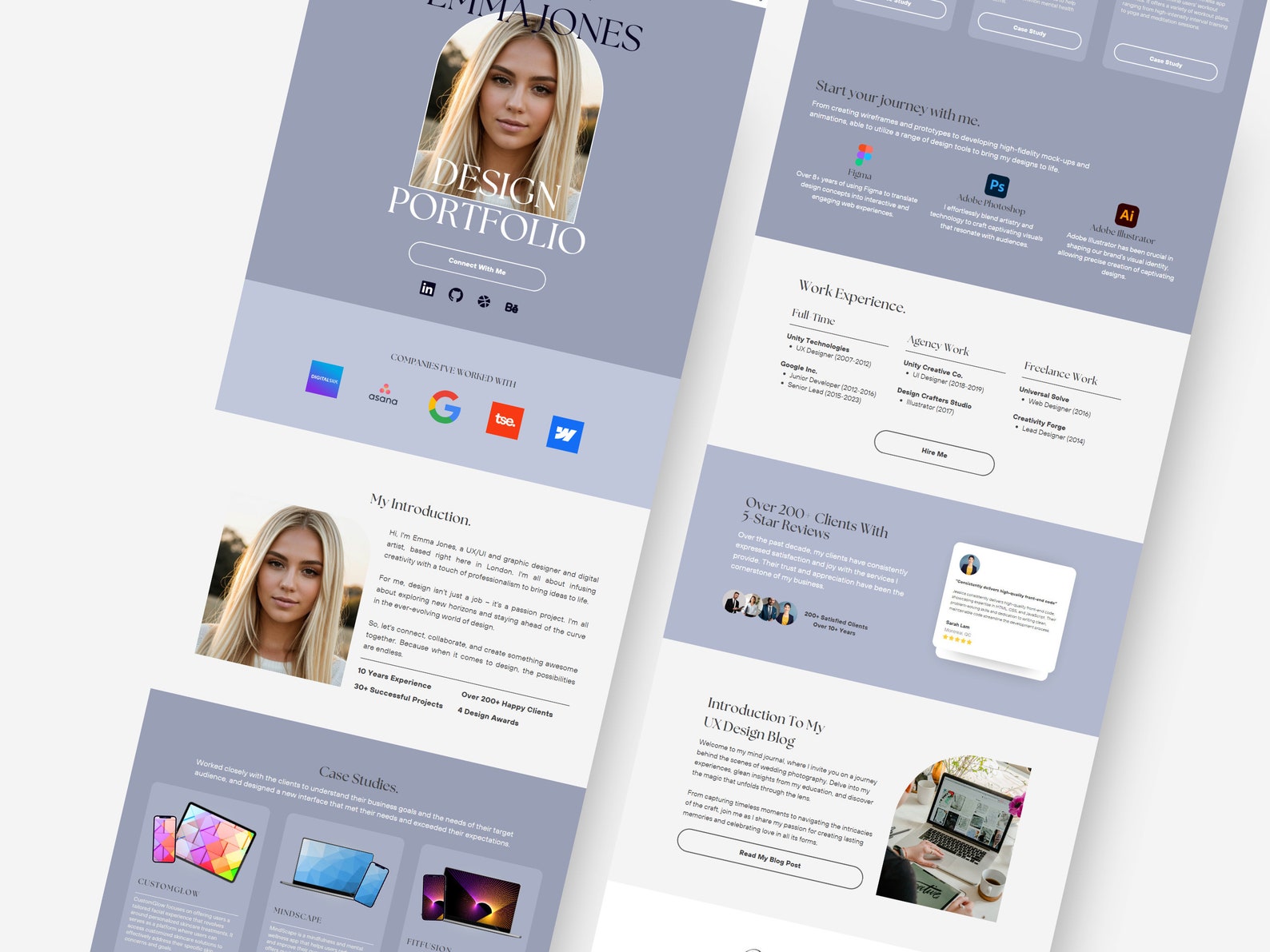 Graphic Design Portfolio Template UX Design Portfolio Template Canva ...