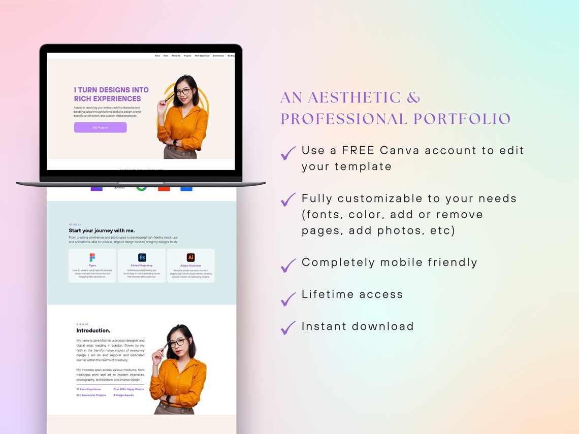 Graphic Designer Portfolio Website UX Designer Portfolio Template ...