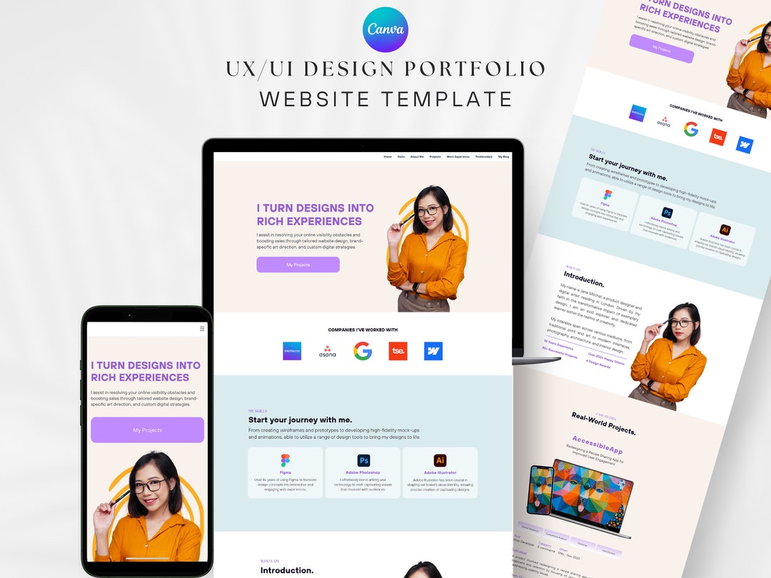 Graphic Designer Portfolio Website UX Designer Portfolio Template ...