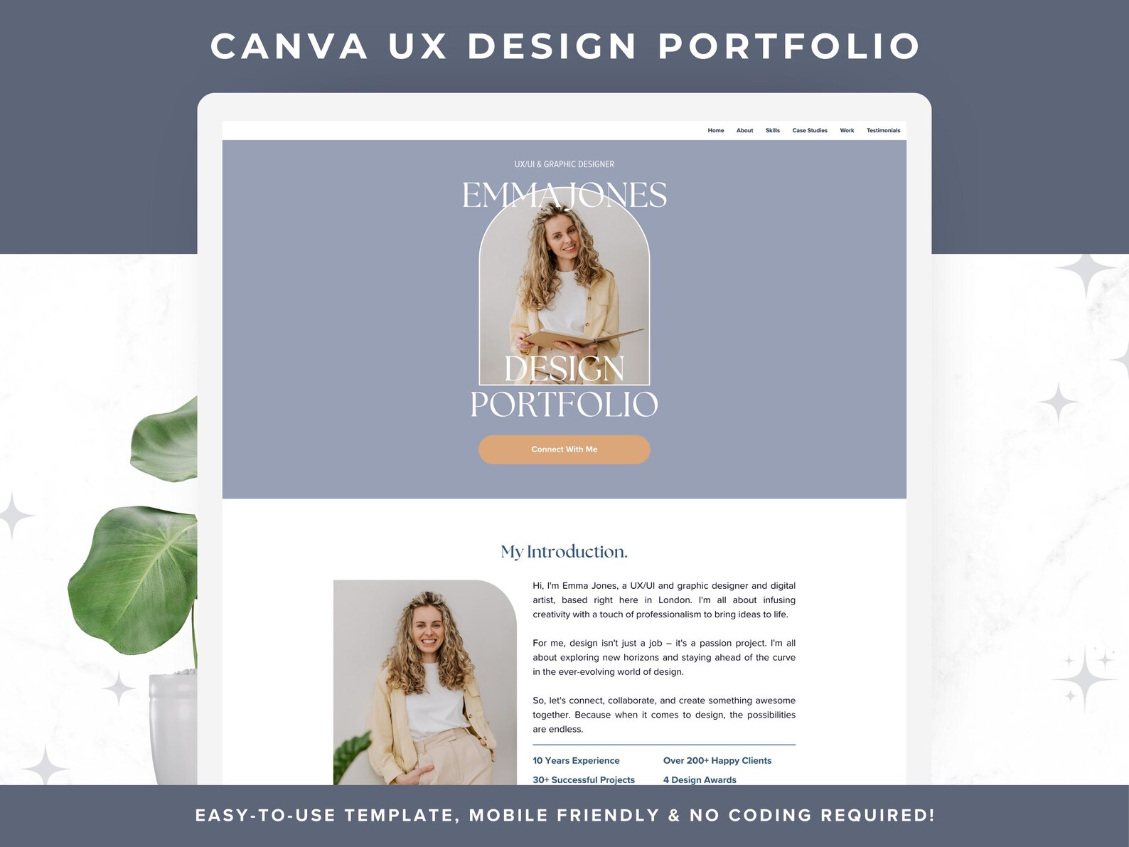 Graphic Design Portfolio Template UX Design Portfolio Template Canva ...
